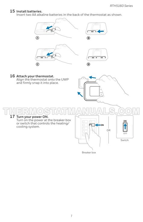 Honeywell RTH D Quick Installation Guide