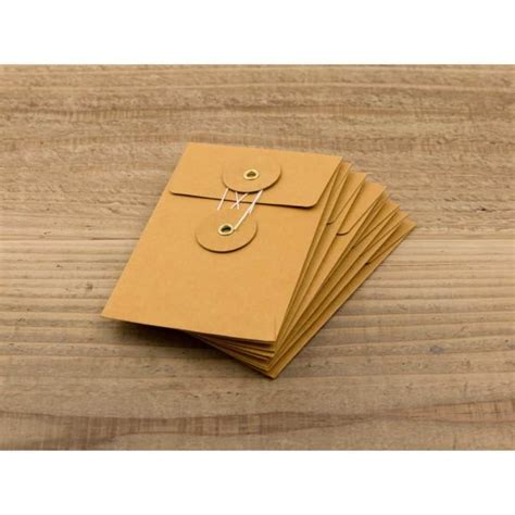 KRAFT ENVELOPE With String S Orange Lamune Shop