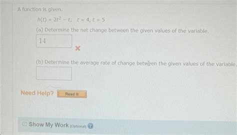 Solved A Function Is Given H T T T T T A Determine Chegg