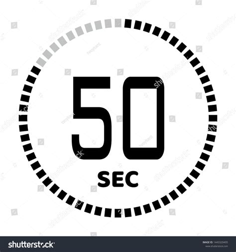 50 Second Countdown Timer Digital Counter Stock Vector Royalty Free