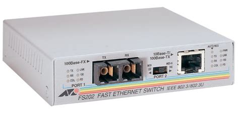allied telesyn at fs202 10 100 rj 45 lwl 2x portstandgerät zubehör ja