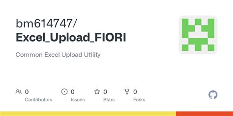 Github Bm614747exceluploadfiori Common Excel Upload Utility