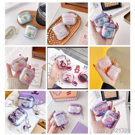 爆款 超多款 可愛流沙草莓熊 Airpods Pro 2代耳機套 新3代蘋果無線藍牙保護殼 Airpods12代耳機套 蝦皮購物