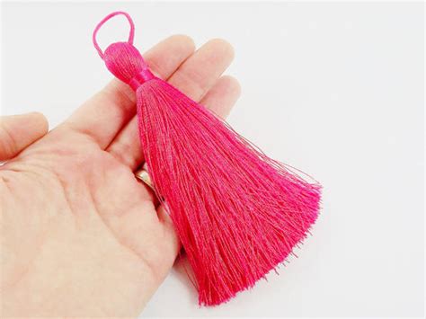 Extra Large Thick Virtual Pink Silk Thread Tassels 44 Inches 113m