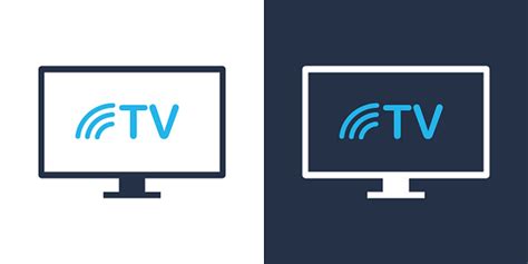 스마트tv 아이콘입니다 단색 아이콘 벡터 그림입니다 웹 사이트 디자인 로고 앱 템플릿 Ui 등 텔레비전에 대한 스톡 벡터 아트