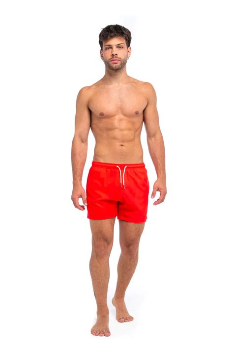 Classic Switch Swim Shorts Water Activated Pattern Red To Sharks