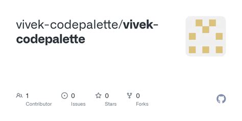 Github Vivek Codepalette Vivek Codepalette