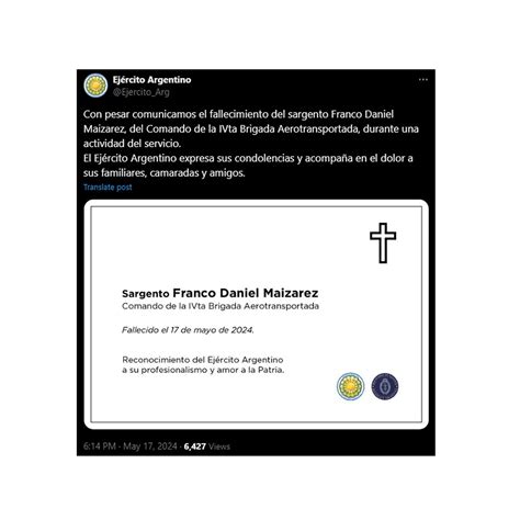 Tragedia En Córdoba Un Sargento Del Ejército Murió Tras Sufrir Una
