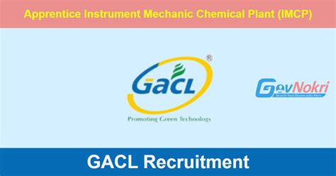 GACL Hiring Notification 2024 For Post Of Apprentice Instrument