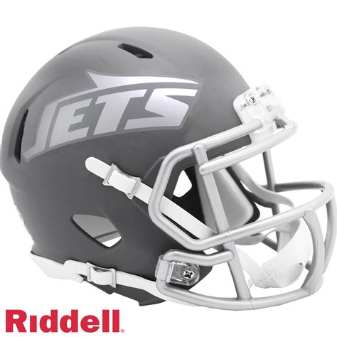 New York Jets Helmet Riddell Replica Mini Speed Style Slate Alternate