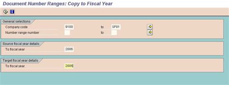 define document number range in sap fico