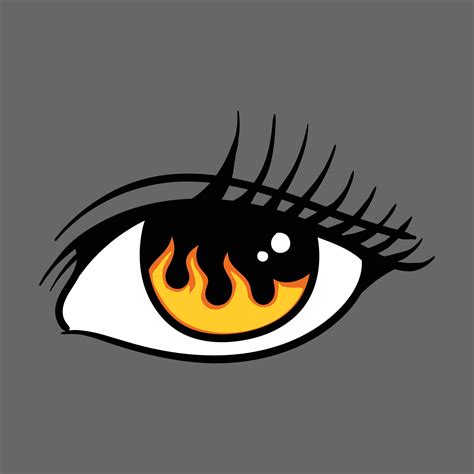 Fire Eye Hand Drawn Illustration Premium Vector 5429802 Vector Art At Vecteezy