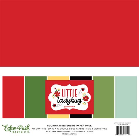 Little Ladybug Solids Kit Echo Park Paper Co
