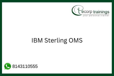 IBM Sterling Order Management System OMS Training Hyderabad India Ecorp Trainings