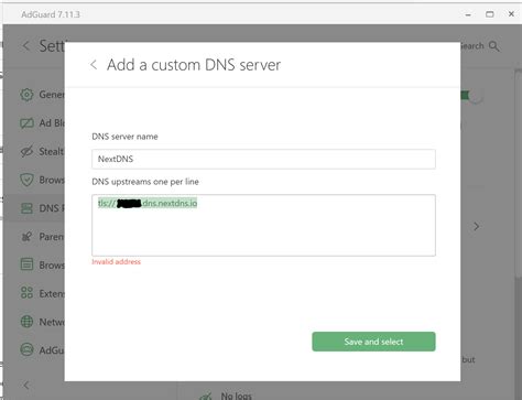 Unable To Add Any Secure Dns Server · Issue 4476 · Adguardteam