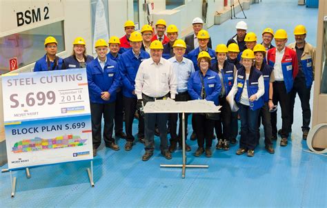 Meyer Werft Steel Cut For The Third Quantum Cruise Ship Ovation Of