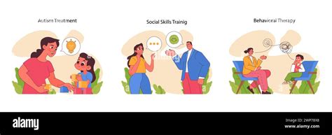 Autism Intervention Set Engaging In Effective Autism Treatment Developing Social Skills And