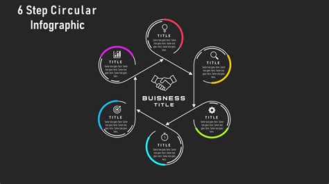 77 powerpoint 6 step circular line infographic powerup with powerpoint