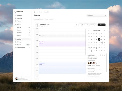 Calendar Ui Designs Themes Templates And Downloadable Graphic Elements On Dribbble