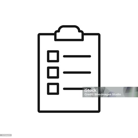 Ilustración De Icono Editable Del Portapapeles Checkbox Ilustración