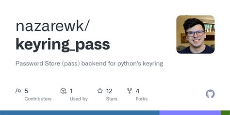 Github Nazarewkkeyringpass Password Store Pass Backend For Pythons Keyring