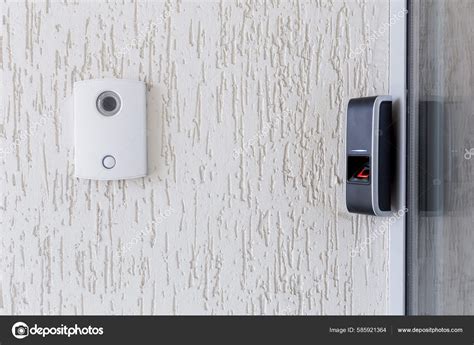 Door Lock Door Fingerprint Sensor Entrance Modern Office Home — Stock