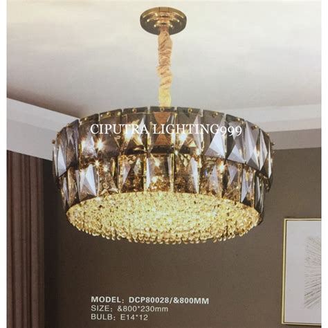 Jual LAMPU GANTUNG HIAS KRISTAL MINIMALIS MODERN 12 LAMPU RUANG TAMU