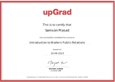 Samson Prasad On Linkedin Successfully Completed The Course On