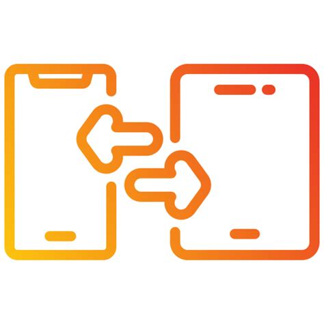 Mobile Data Synchronization Generic Gradient Outline Icon