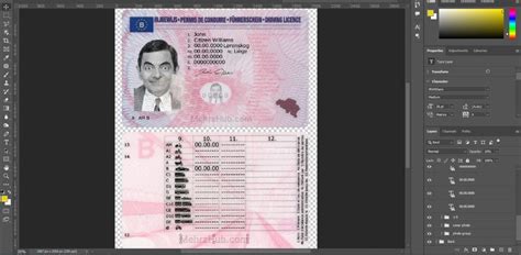 Editable Belgium Driver License Template Mehrzhub