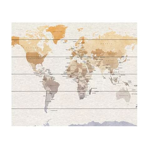 Trademark Fine Art Michael Tompsett Watercolour Political Map Of The