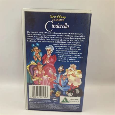 Cinderella Rare Walt Disney Classics Vhs 1997 English Movie Collectible
