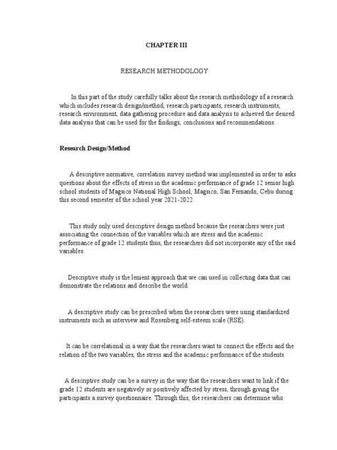 Chapter Iii Pdf Survey Methodology Statistics