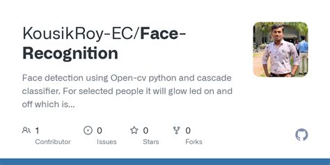 GitHub KousikRoy EC Face Recognition Face Detection Using Open Cv