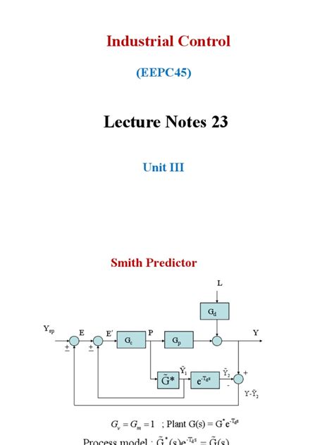 Lecture 23 Industrial Control Pdf Pdf Control Theory Cybernetics