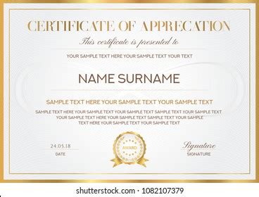 1st Prize Certificate Template With Sample Text Vectorjunky Free