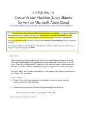 Step By Step Guide To Setting Up Linux Server On Azure Cloud Course Hero