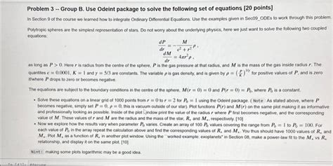 Solved Problem Group B Use Odeint Package To Solve The Chegg