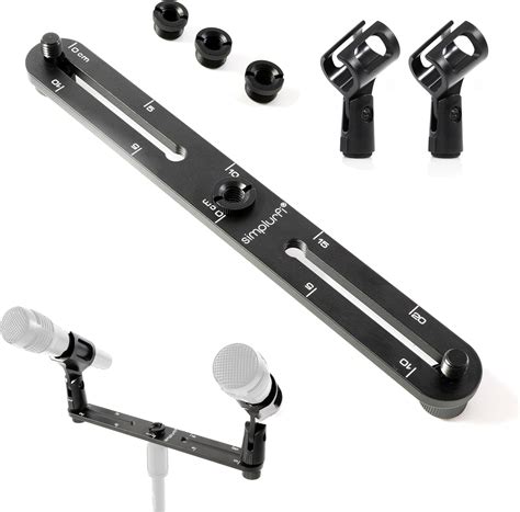 Simplurfi Support De Microphone Stéréo Avec Marquages Lignés Peut