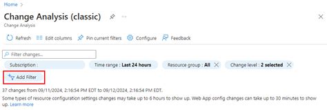 View And Use Change Analysis Classic Azure Monitor Microsoft Learn
