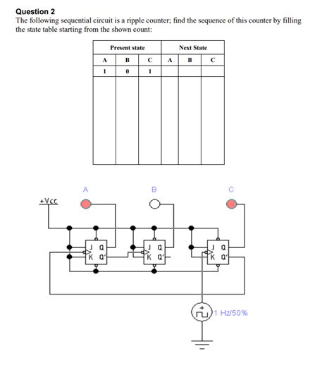 Question 2 The Following Sequential Circuit Is A