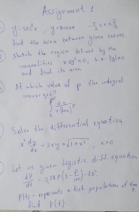 Solved y=sec2x,y=scosx,−3π≤x≤3π find the area between given | Chegg.com