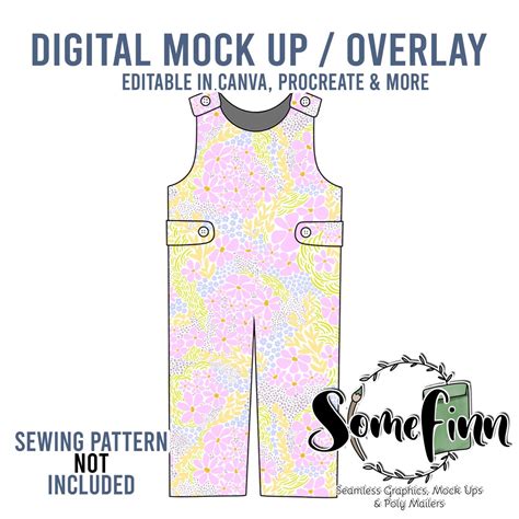 Overalls Mock Up Dungarees Mock Up Digital Mock Up For Clothing