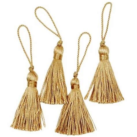 Silk Golden Metallic Gold Tassels For Garment Size Multi At ₹ 15