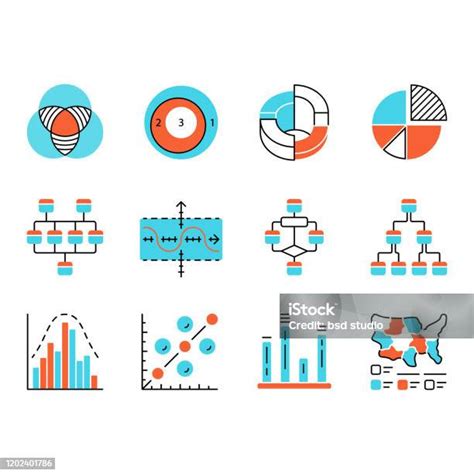 Ensemble Dicônes De Couleur De Diagramme Représentation Schématique De