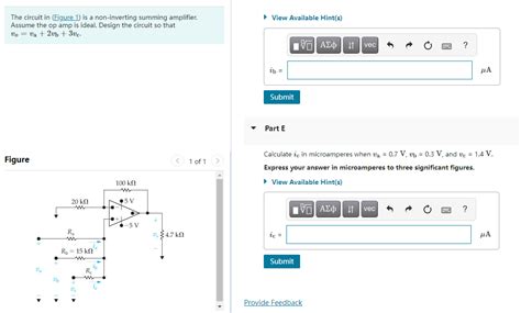solved the circuit in figure 1 is a non inverting summing