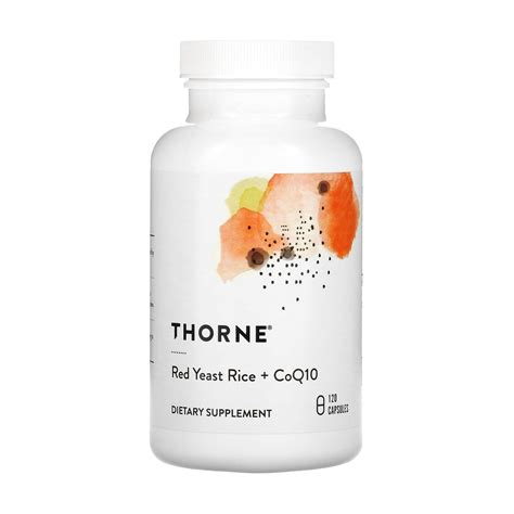 Красный дрожжевой рис с коэнзимом Q10 Thorne Research Red Yeast Rice ...