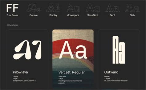 Free Faces By Simon Foster A Curated Collection Of Typefaces Under A