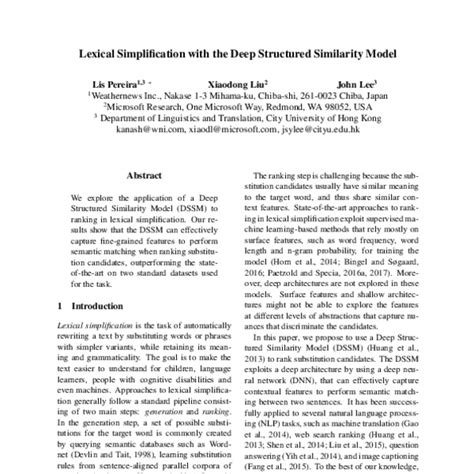 Lexical Simplification With The Deep Structured Similarity Model Acl
