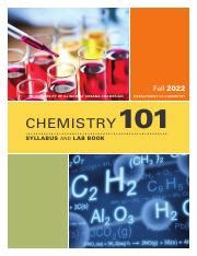 Comprehensive Guide To Chemistry 101 Fall Syllabus And Lab Book